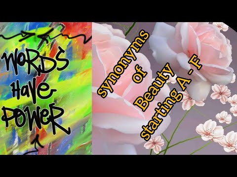 ENGLISH DEY || A - F "BEAUTY SYNONYMS LISTED" #vocabs #diy #learn #english @PatiencePaintsil