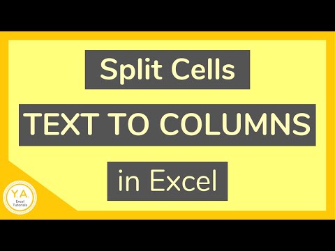 How to Split Cells in Excel with Text to Columns - Excel Tutorial