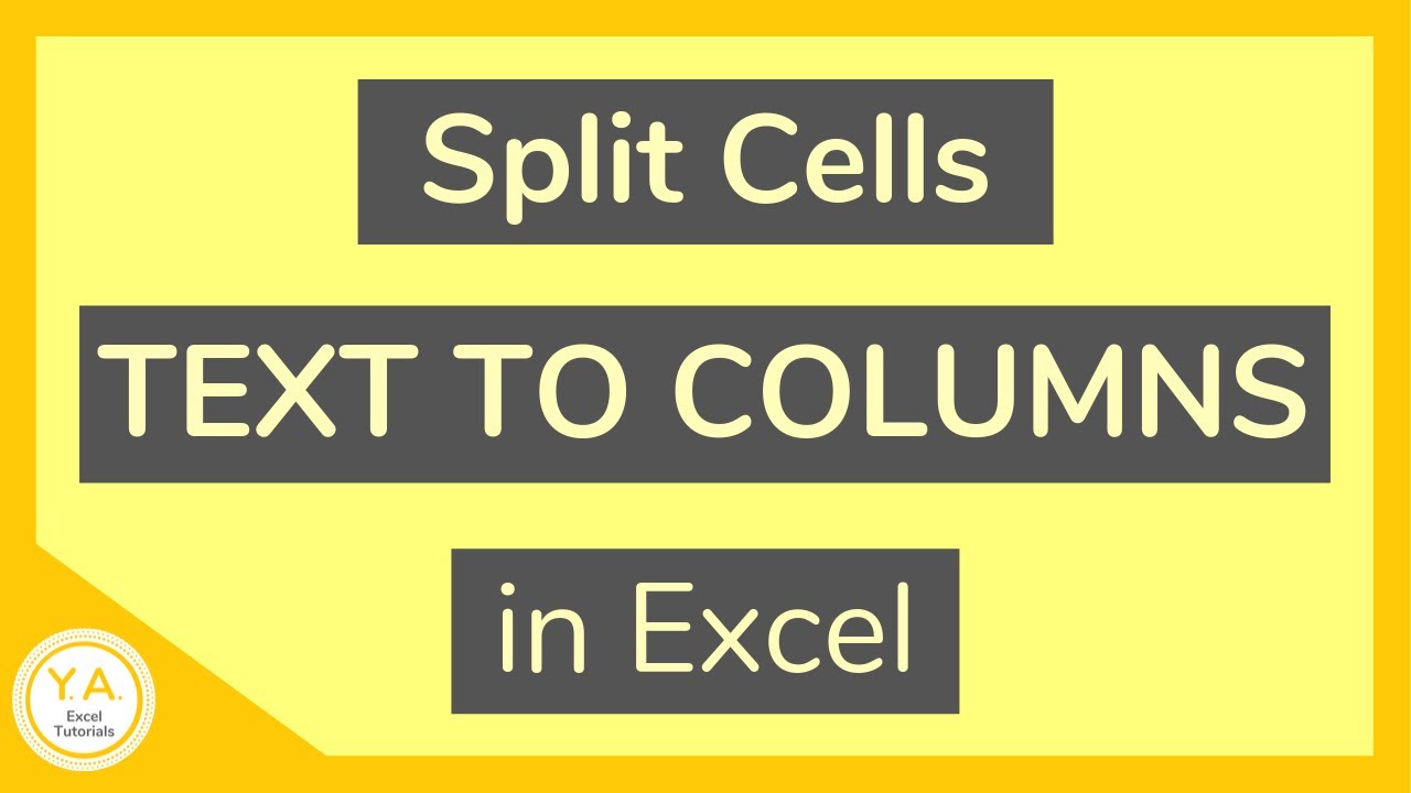How to Split Cells in Excel with Text to Columns - Excel Tutorial
