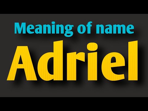 Meaning of name Adriel