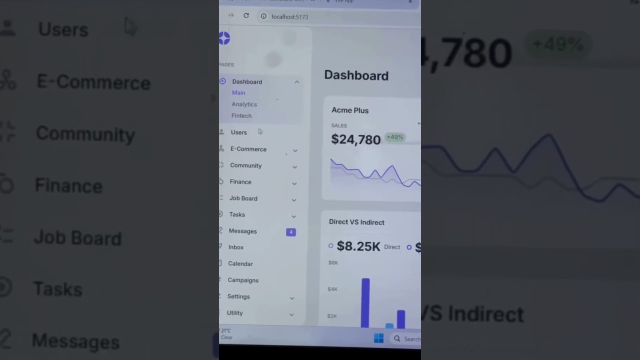 React Tailwind Dashboard Setup in few Seconds  #reactadmin