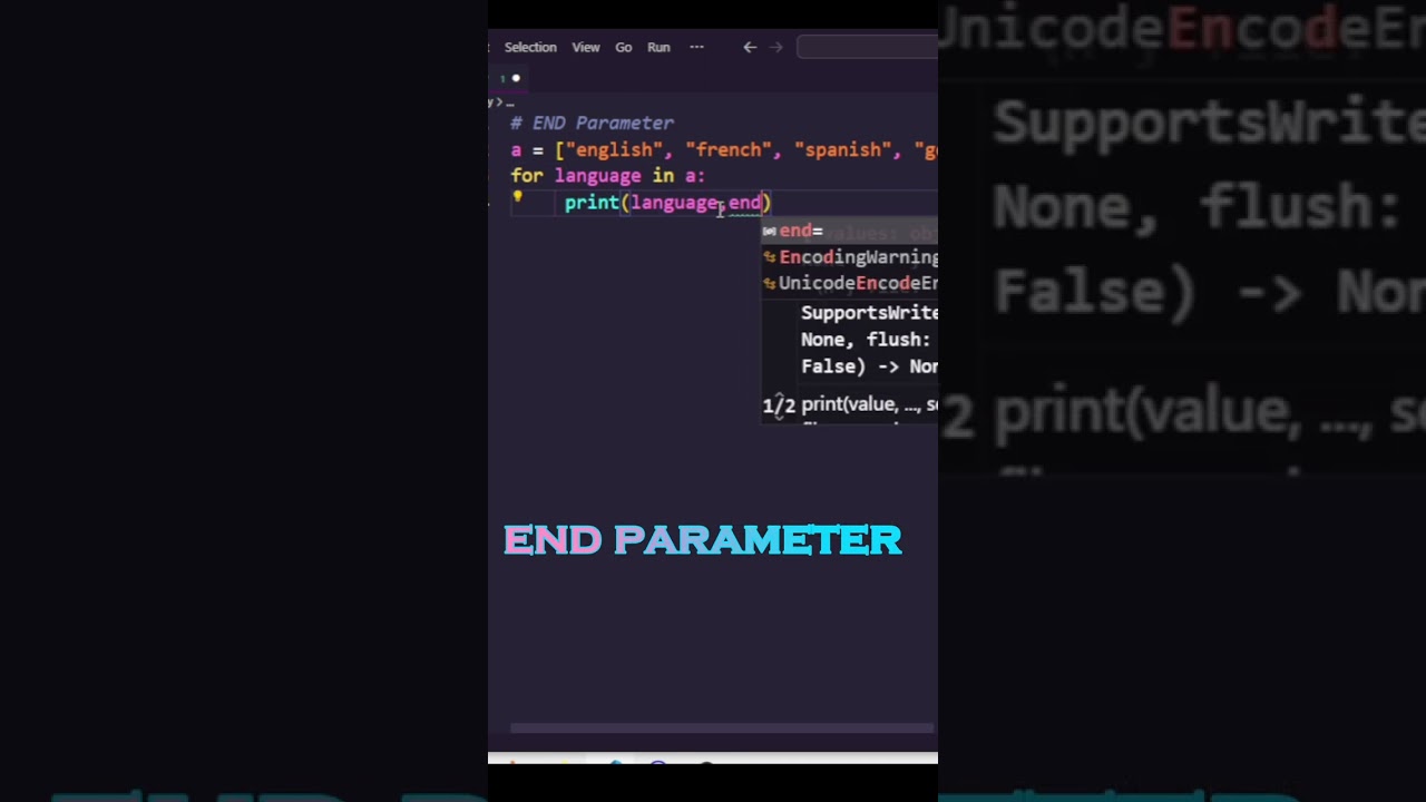 What Is END Parameter in Python ????
