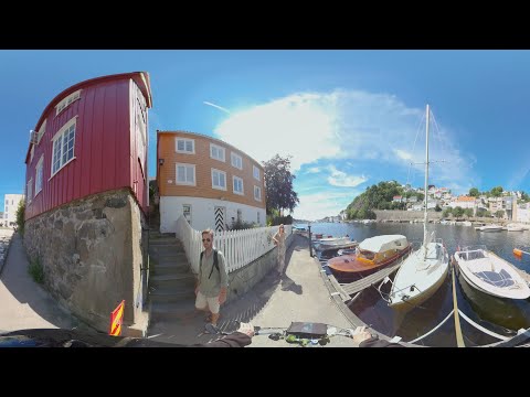 360 8k Cycling Tyholmen in Arendal, Norway
