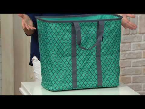 SnapBasket Set of 2 Laundry Totes by CleverMade on QVC