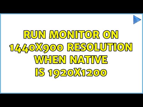Run monitor on 1440x900 resolution when native is 1920x1200 (4 Solutions!!)