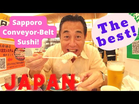 Amazing Kaiten-Zushi in Sapporo, Japan - (Sushi on a conveyor belt)