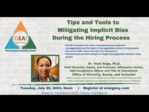Tips & Tools to Mitigating Implicit Bias During the Hiring Process