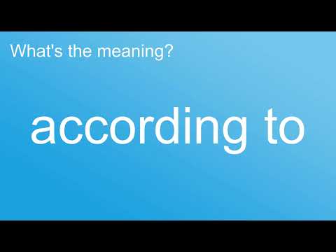 What's the meaning of "According to", How to pronounce? #meaning #pronunciation #Dictionary