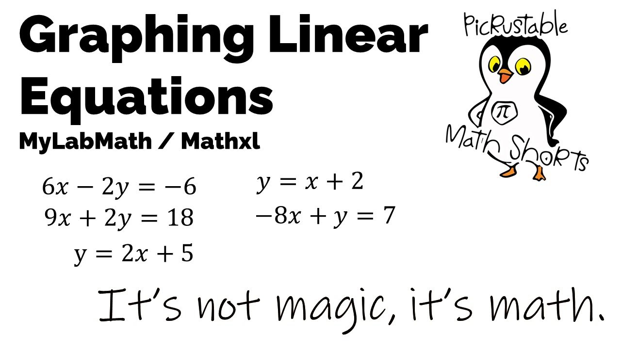 Graphing Linear Equations with MyLabMath or Mathxl