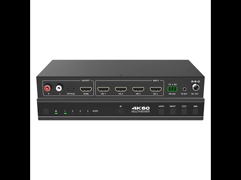 Unboxing 4x1 4k60 Multiviewer switch,Plug and Play, with remote controller, RS232 Control, IR cable