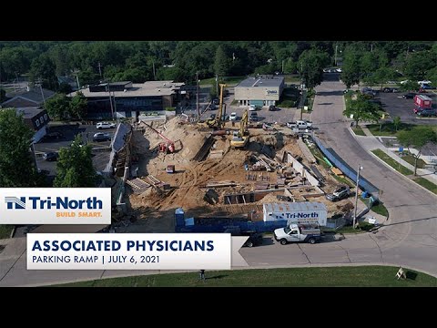 Associated Physicians Park Ramp Construction Aerial | 7-6-21