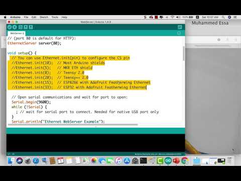 شرح 27 Arduino Web server using Ethernet Shield معتمد - منصة معارف