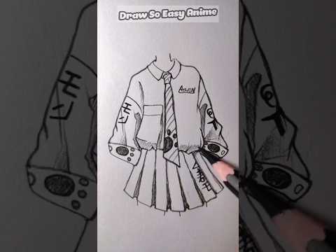 How to draw anime girl outfit style #drawing #animedrawing #drawsoeasyanime #fanartanime #art