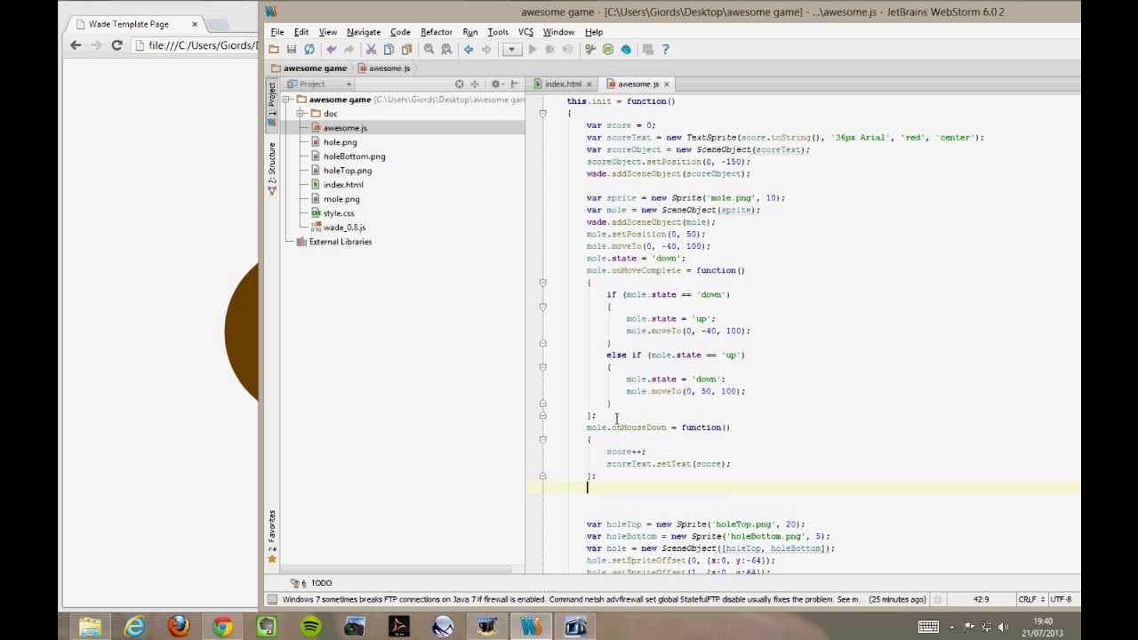 Making HTML5 games with WADE - part 1