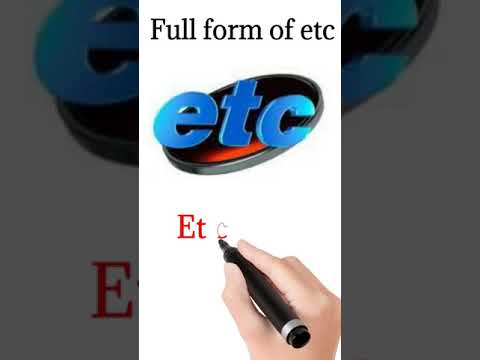 Full form of etc || etc full form #shorts ��#study