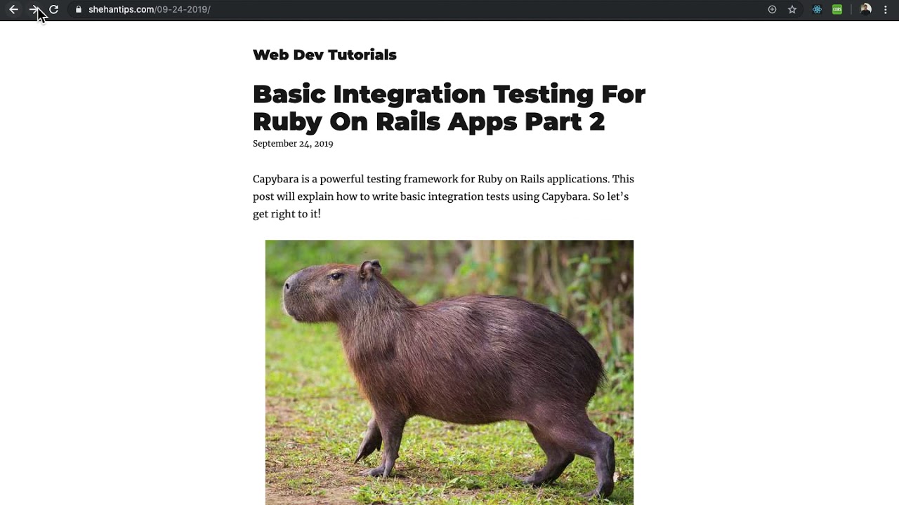 Basic Integration Testing With Capybara | Ruby On Rails Testing