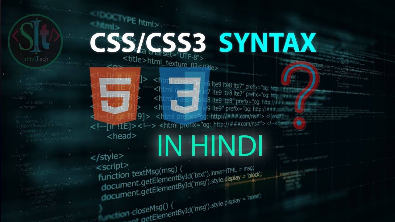 CSS Syntax in Hindi/Urdu || Learn CSS syntax || CSS3 syntax  || CSS syntax with example || CSS3