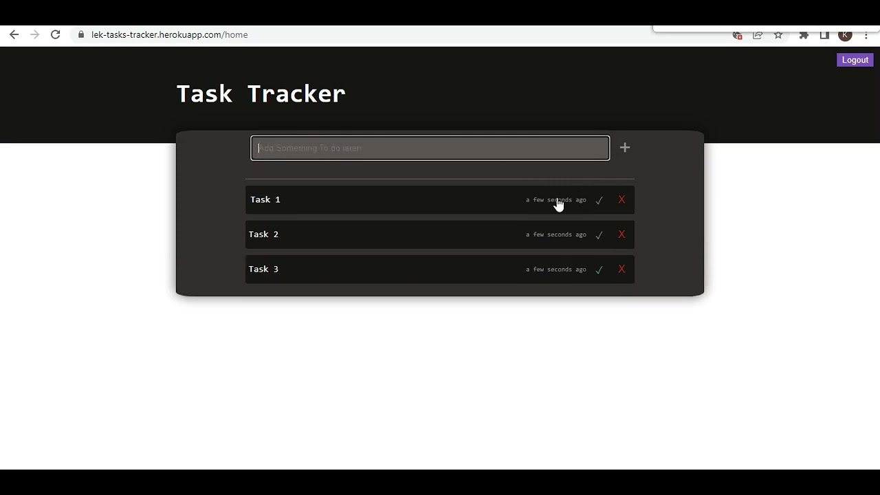 Task Tracker App Using React & Firebase