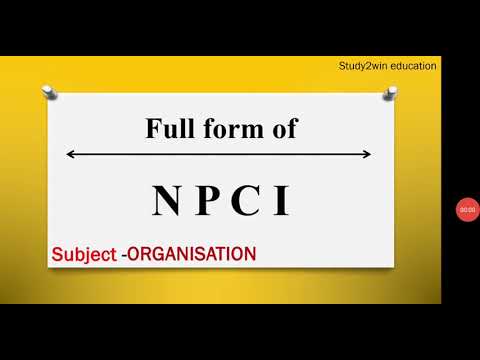 NPCI ka full form | Full form of NPCI in English | Subject - ORGANIZATION