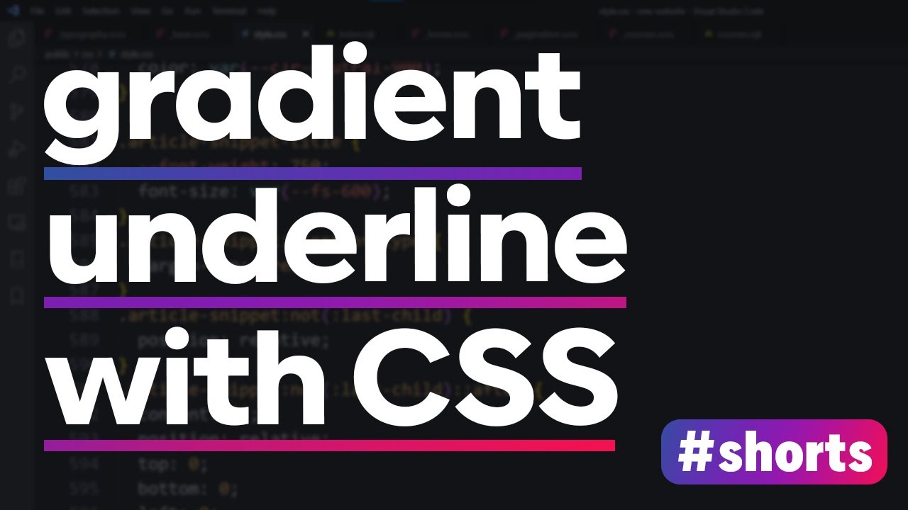 Multi-line underline text-gradient animation | CSS Tip of the Day | #shorts