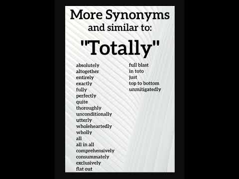 Improve Your Vocabular | Synonyms for the word TOTALLY #vocabulary #synonymswords #SHORTS #english