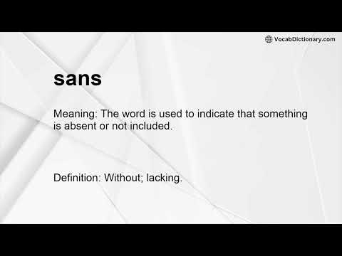 sans Meaning