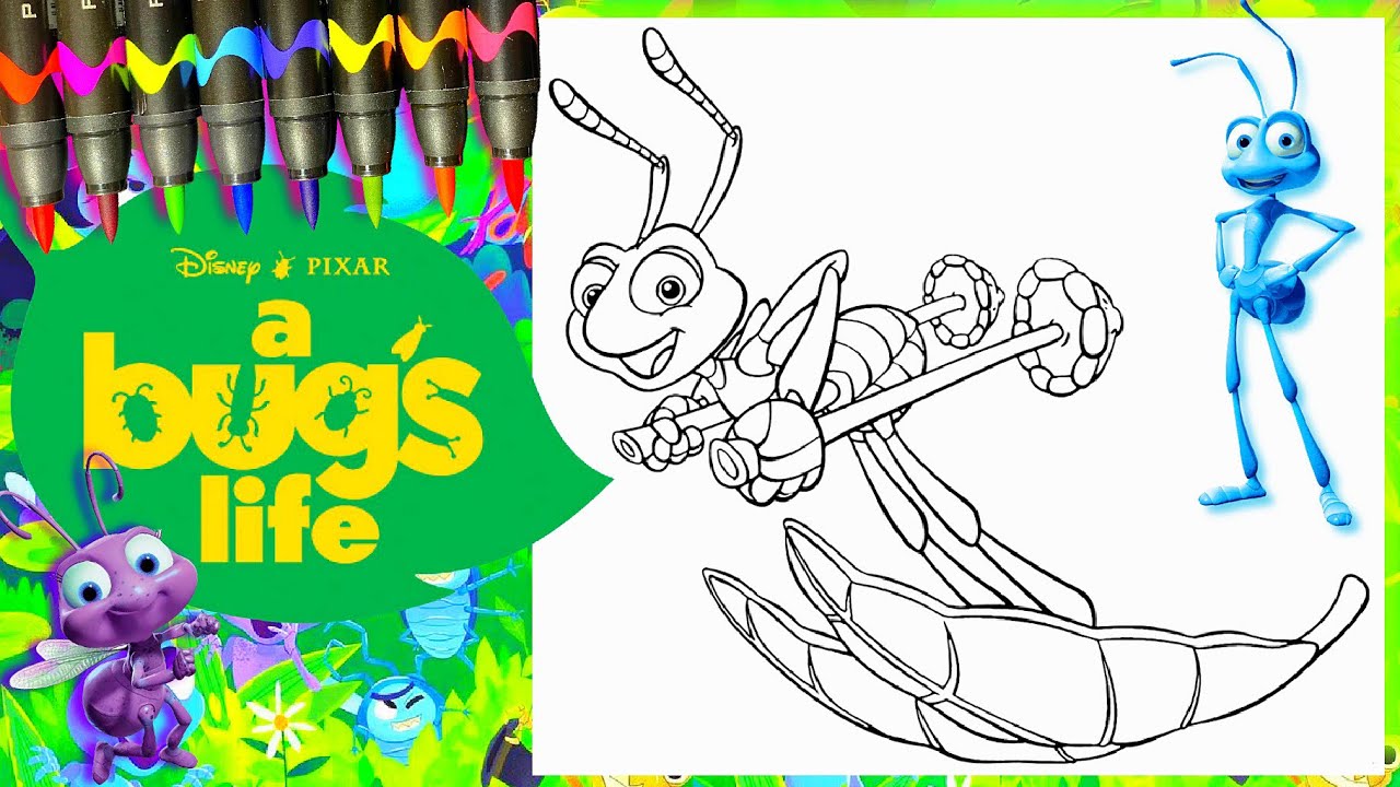 Coloring Flik from Disney’s A Bug’s Life 🐜🐛🪲