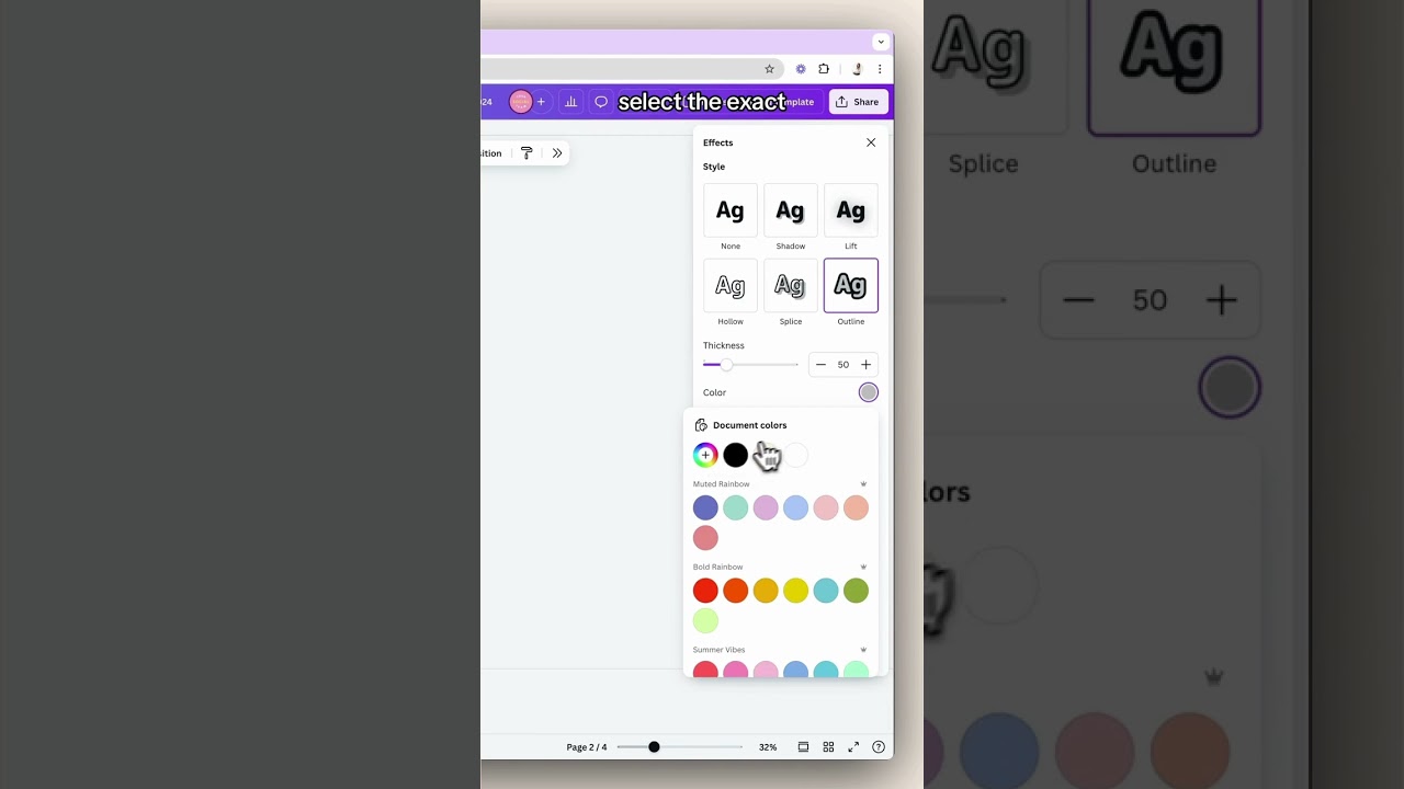 Create a bubble text effect in Canva