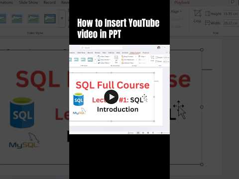 How to insert YouTube video in PPT #ppt #video