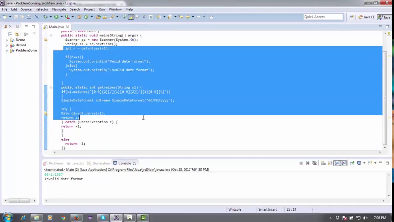 Write a java program to Validating Date Format