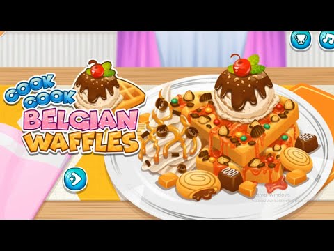 Playing friv games l Cook cook Belgian waffles game