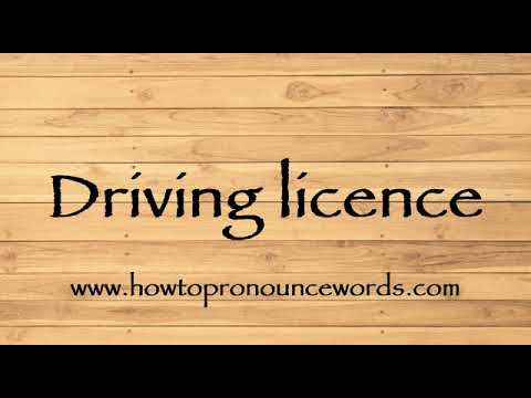 How To Pronounce Driving licence ? How To say Driving licence New Video