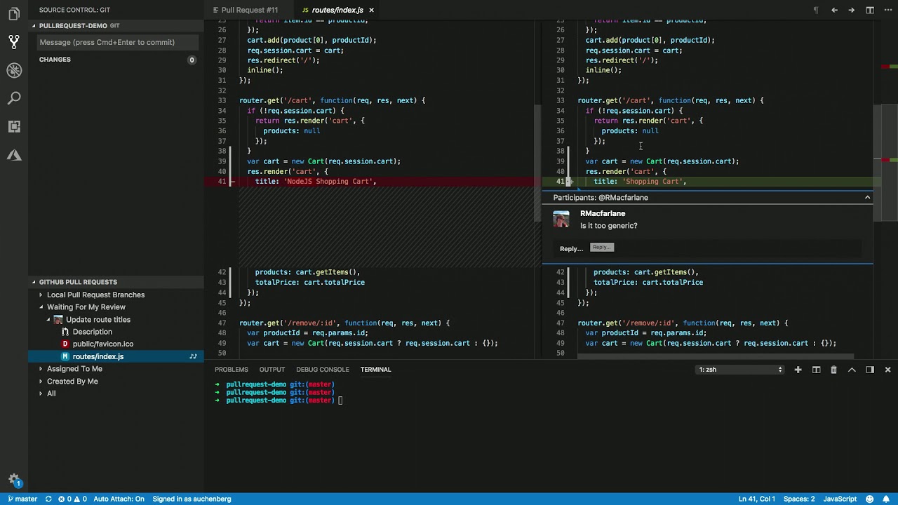 Azure DevOps Launch 2018 Introducing GitHub pull requests for Visual Studio Code