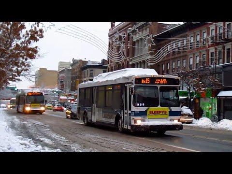 MTA New York City Bus: Orion VII CNG #7739 on the Bx15 & Orion VII NG #3822 on the M60 SBS.