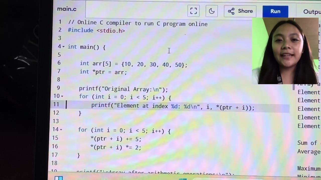 2. Activity 4, Array Pointers