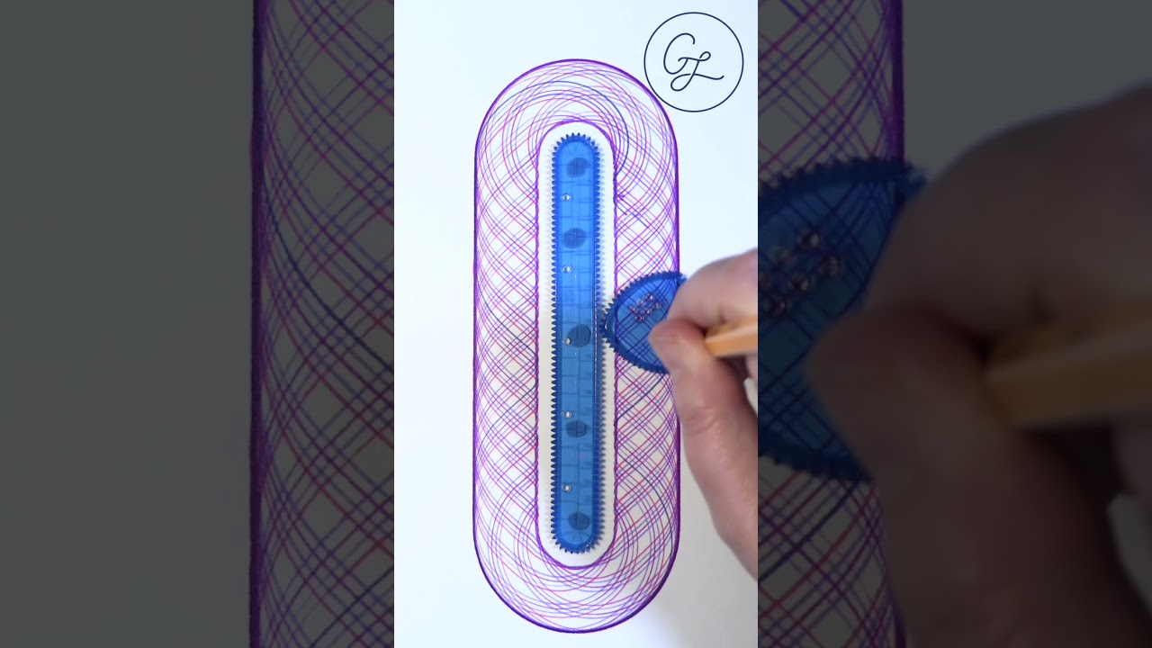 Easy Spirograph Designs | Triad Gear on the Long Base #creativity #art