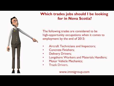 Which trades jobs should I be looking for in Nova Scotia?