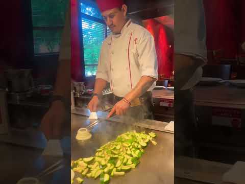 This Hibachi Chef makes a Train 🚂 😳 at Benihana