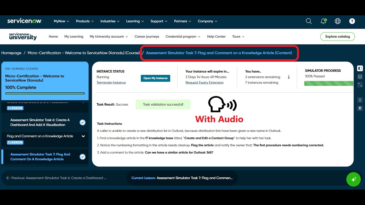 Assessment Simulator Task 7: Flag and Comment on a Knowledge Article | Micro-Certification