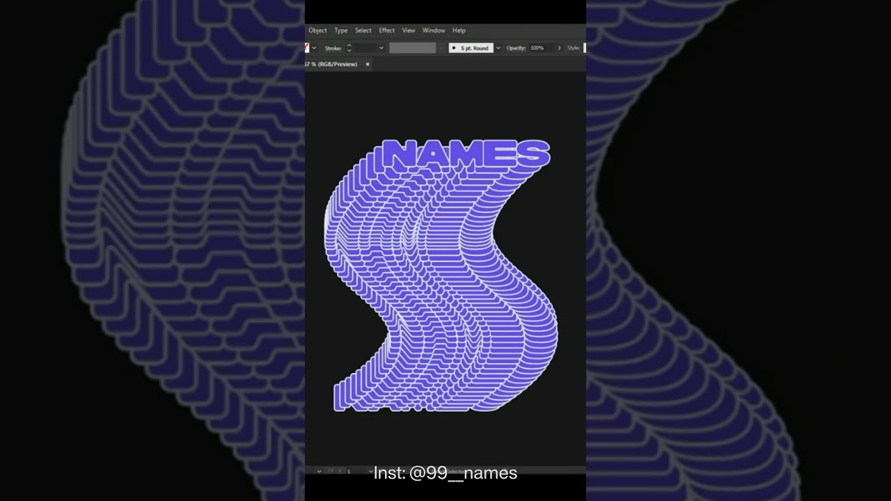 Create Text Blend Effect | Adobe Illustrator Tutorial #shorts