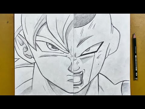 Anime sketch || How to draw Frieza vs goku step-by-step