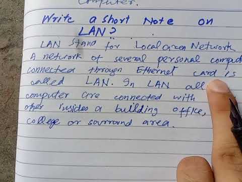 What is LAN ? write a short note on Local Area Network.