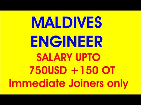 WANTED FOR ENGINEERS IN MALDIVES | SALARY 900 USD | IMMEDIATE JOINERS | MALDIVES JOBS |ABROAD JOBS |