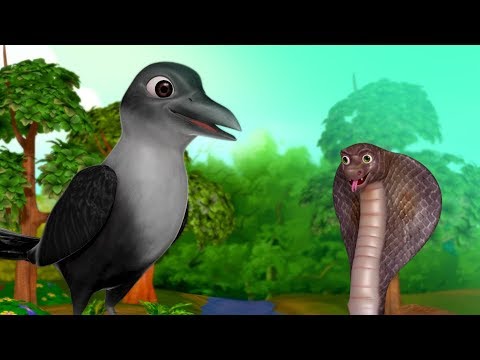 The Snake and the Crow Malayalam Stories for Children | Infobells