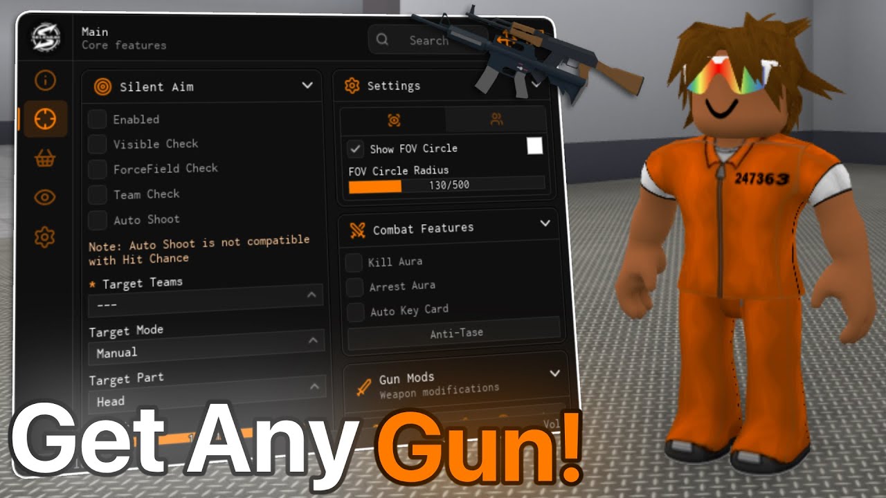 The BEST Prison Life Script *NO KEY* Get All Guns, Silent Aim, Invisibility, + MORE!