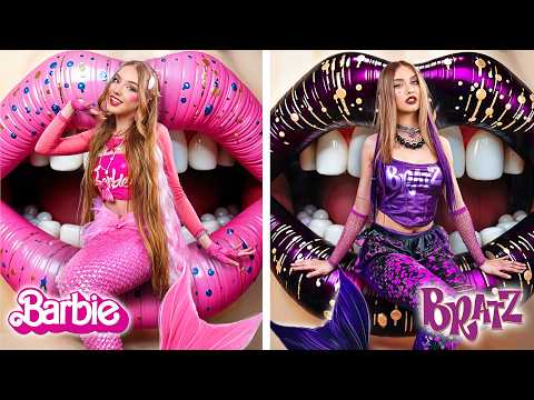 Barbie Mermaid vs Bratz Mermaid! Dream Makeover For Doll Challenge