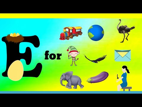 Letter E song | word starting with letter Ee | alphabet song | #lettere