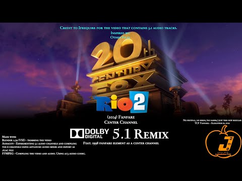 20th Century (Fox) Studios (2014, Rio 2) Fanfare Center Channel 5.1 Remix (Feat. 1998 fanfare)