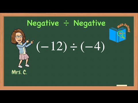 Dividing Integers|A Negative divided by A Negative|Math Defined with Mrs C