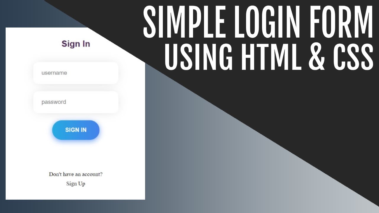 Simple Responsive Login Form Using HTML and CSS
